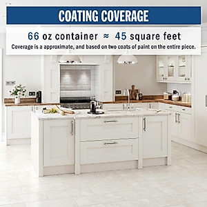 DWIL Marble Countertop Paint Kit, Epoxy Counter Top Refinishing Kit, Kitchen Bathroom Coating for Marble, Granite, Laminate, Ceramic Tile, Cover 45 sq.ft (Jazz White)