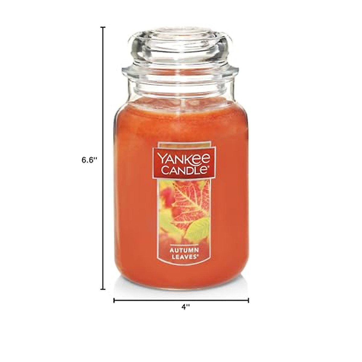 Yankee Candle Autumn Leaves and Autumn Wreath Scented 22oz Large Jar Candles Bundle (2-Pack)