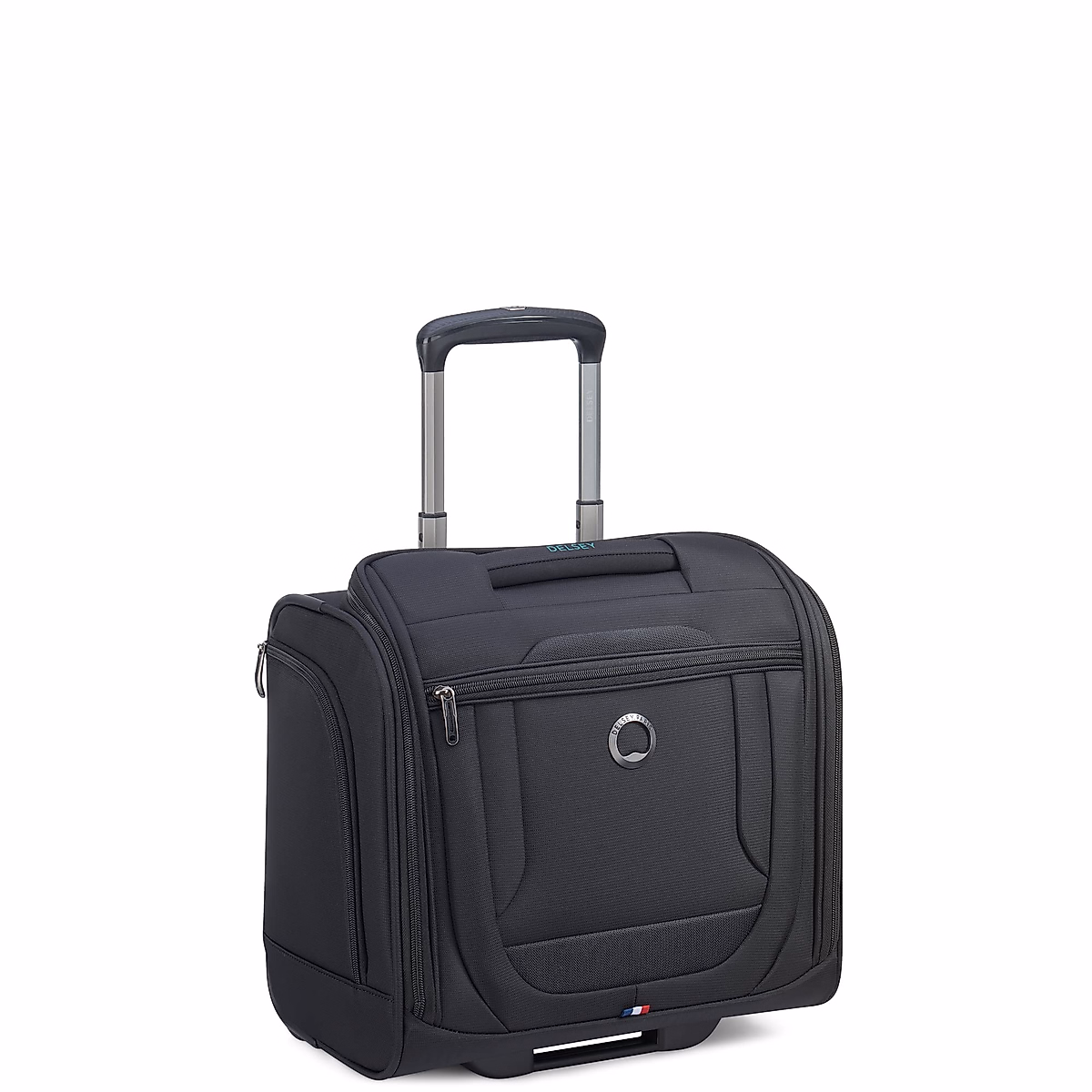 DELSEY PARIS Helium DLX Softside Luggage Under-Seater with 2 Wheels, Black, Carry on 16 Inch