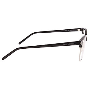 SAINT LAURENT Square Eyeglasses SL 104 001 Black/Palladium 52mm 104