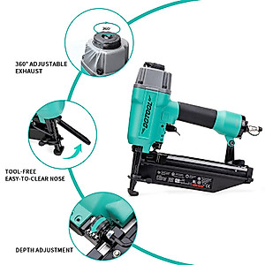 DOTOOL Finish Nailer 16GA 1-inch to 2-1/2-inch Finish Nails Pneumatic Nail Gun with Tool-Free Depth Adjust