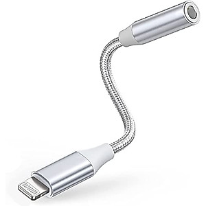 iPhone Headphones Adapter, [Apple MFi Certified] Lightning to 3.5mm Headphone Jack Adapter Lightning to Audio Jack Dongle for iPhone 14/13/13 Pro/12/11/11 Pro/11 Pro Max/X XR Max 8 7