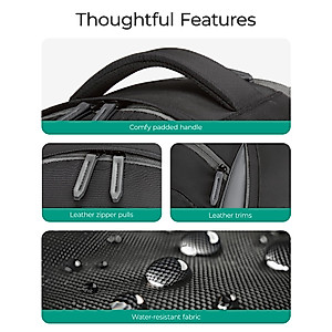 Travel Backpack for Men, BAGSMART 35L Carry On Backpack Flight Approved for Weekend Trip, Women/Mens Laptop Backpack for Work Commuter School with 17.3 inch Laptop Compartment & Water-resistant, Black