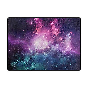 ALAZA Star Nebula Galaxy Space Non Slip Area Rug 5' x 7' for Living Dinning Room Bedroom Kitchen Hallway Office Modern Home Decorative