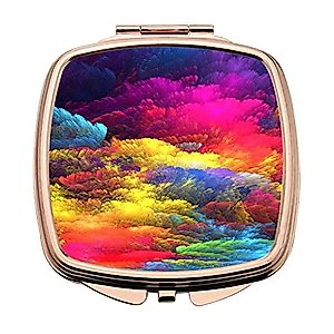 Mirror Handheld Portable Makeup Mirror Round Compact Mirror for Purses Makeup Folding Mini Mirror Portable Hand Mirror with 2 X 1magnification ({Photo_Title})