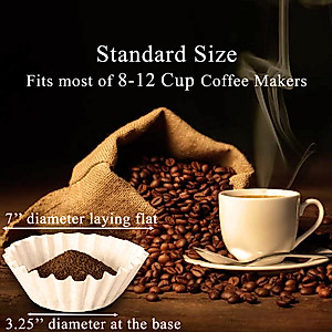 Coffee Filters 8-12 Cup, Basket Coffee Filter, Paper Coffee Filters (300/Pack)