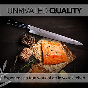 JCK ORIGINAL Kagayaki Japanese Chef’s Knife, KG-18 Professional Yanagiba 240mm(Sashimi, Sushi Knife), VG-1 High Carbon Japanese Stainless Steel Pro Kitchen Knife with Ergonomic Pakka Wood Handle