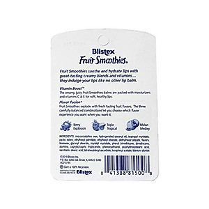 Blistex Fruit Smoothies Lip Moisturizers 3 Sticks 0.10 oz each Pack of 6