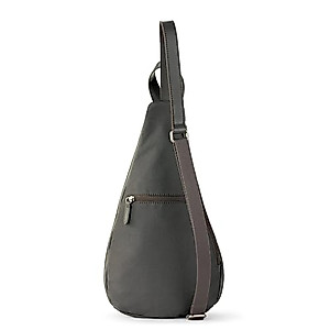 The Sak Geo Sling Backpack in Leather, Convertible Design, Slate