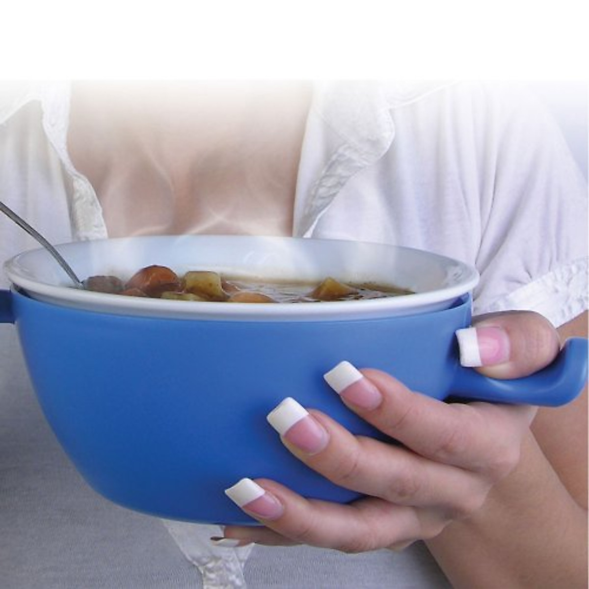 Ceramic Handy Gourmet Cool Touch Microwave Bowl
