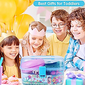 BEMITON Flower Building Toy Set for Girls, Best Birthday Gifts for 3 4 5 6 7 Year Old Kids, Arts and Crafts Kit for Toddlers, STEM Activities and Gardening Pretend Playset, 148 pcs