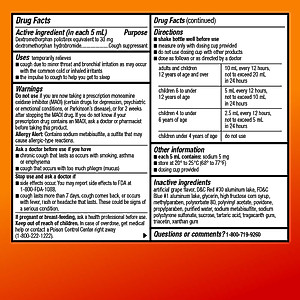 Amazon Basic Care 12 Hour Cough DM Syrup, Extended-Release Dextromethorphan, Grape Flavor Liquid Medicine, 5 fl oz (Pack of 1)