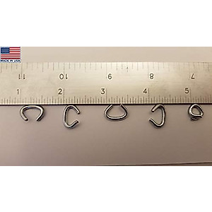 3/8 Galvanized Steel Hog Rings for Rabbit Cages, Traps, Fencing, Sausage Casings, (500 Bulk Pack)