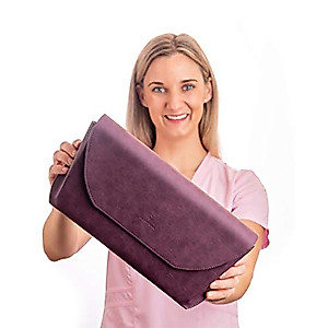 BJÖRN HALL Littman Stethoscope Cardiology IV Case | Fits Rose Gold Cardiology Stethoscope | Littmann MDF ADC Welch Allyn | Extra Room for Blood Pressure Headbands Mask | Cardiology - Crushed Violet