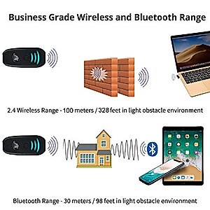 ScanAvenger Portable Mini-Wireless Bluetooth Barcode Scanner: Hand Scanners - Cordless, Rechargeable 1D & 2D Scan Gun for Inventory Management - Wireless, Handheld USB QR (1D & 2D Barcode Scanner)