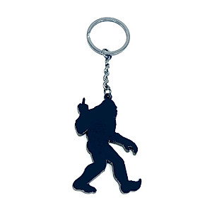 Vinylcation Bigfoot Keychain and Bottle Opener – Bigfoot with Middle Finger Key Ring for Zippers, Handbag, Purse, Keys, Clutch, or Backpack – Funny Novelty Key Chain - Bigfoot Gift