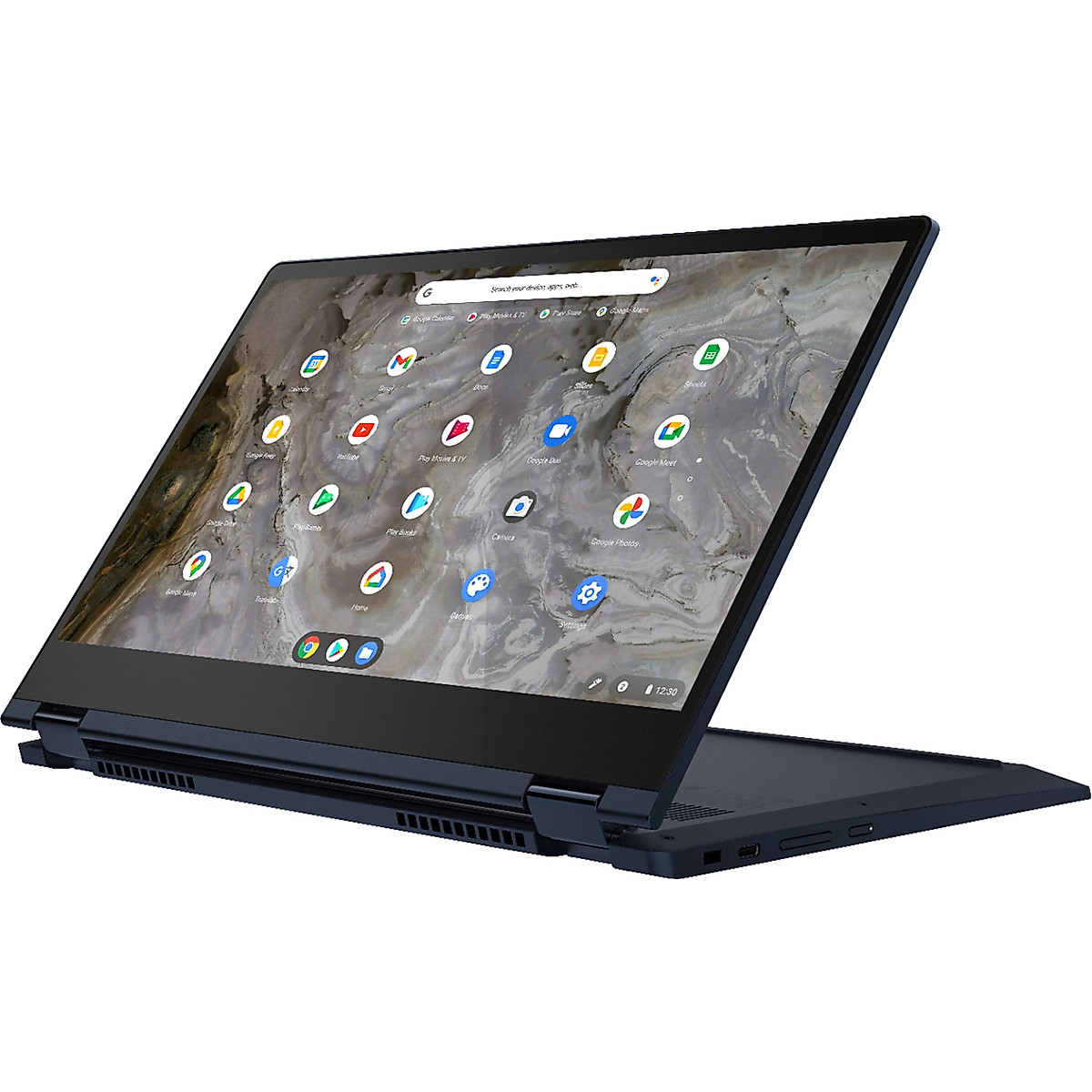 Lenovo - Flex 5 13" 2-in-1 FHD Touchscreen Chromebook - Pentium 7505-4GB Memory - 96GB Storage (32GB eMMC Plus 64GB Card) WiFi 6, Bluetooth, Webcam- Abyss Blue w/TGCD Accessory