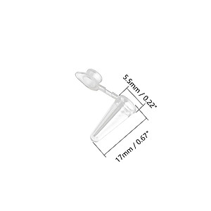 Bettomshin 1000Pcs 0.1ml Conical Centrifuge Tubes, with Snap Cap, Transparent Mini Plastic Microcentrifuge Test Tubes Storage Containers for Beads Specimen Sample Lab