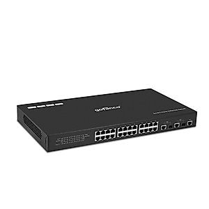 gofanco 24 Port Smart Managed Video Ethernet Switch (Dedicated) – Customized for HDMI Over IP Extender Switching, One-to-Many & Matrix Switching Capable, Easy Web GUI Control, 328ft (100m)
