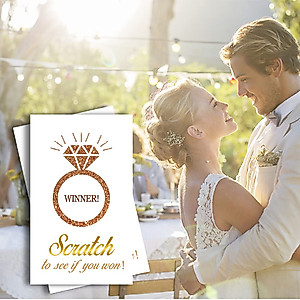 Haizct 50 Pack Diamond Bridal Shower Scratch Off Game Cards for Country Wedding, Bridal Shower, Bridal Lottery Tickets, Wedding Shower Ideas (Scratch to see if you won)