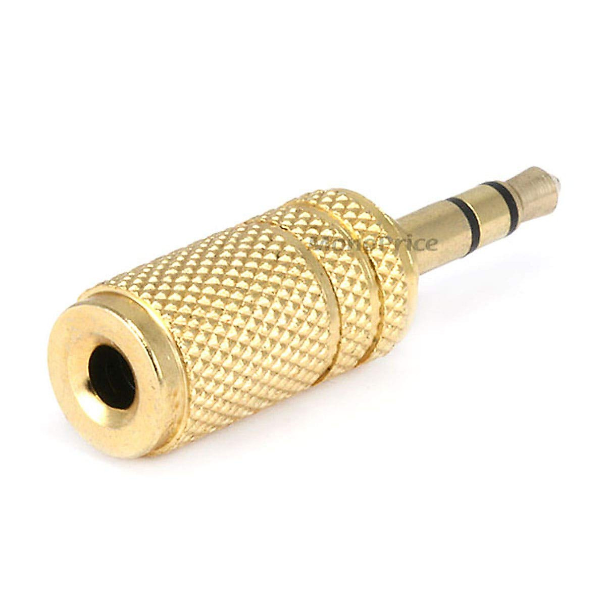 Monoprice 107160 3.5mm Stereo Plug to 3.5mm Mono Jack Adaptor, Gold Plated