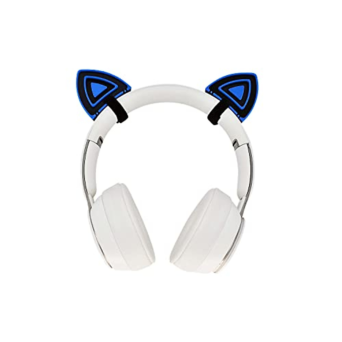 SplashNColor Cat Ear Headphone Super Cute Add Ons Attachment | Cat Ears Headphone Accessories for Gaming or Wireless Bluetooth Headset | Adjustable Straps - Universal Fit