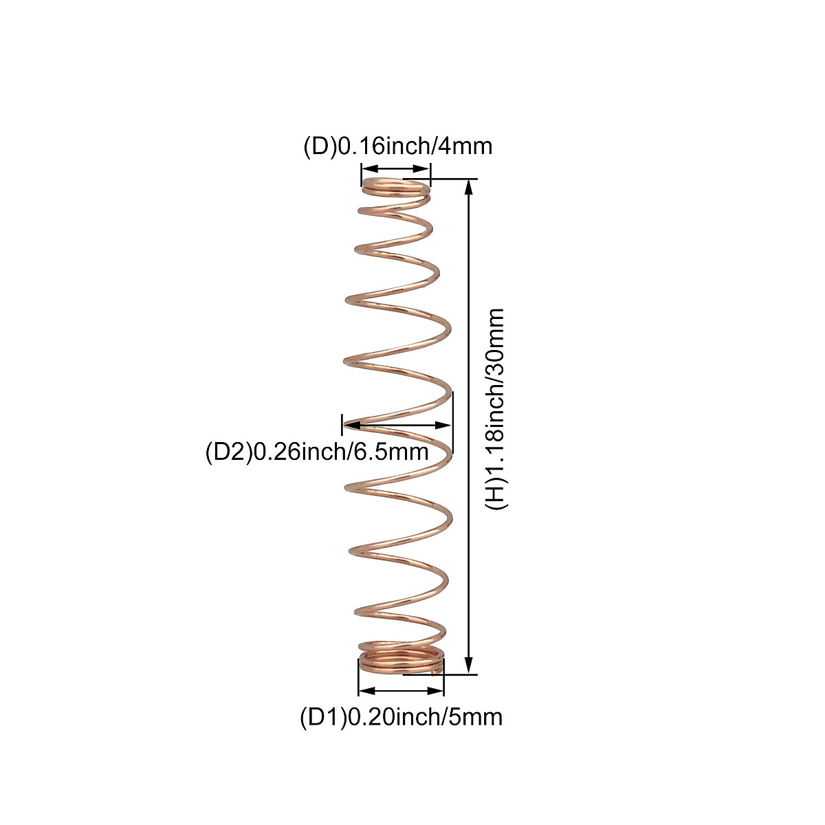 BQLZR Piano Keys Spring Golden Copper Jack Wire Spring For Upright Piano Repair Part Replacement Pack of 90
