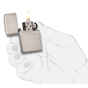 Zippo 200 Classic Brushed Chrome Pocket Lighter