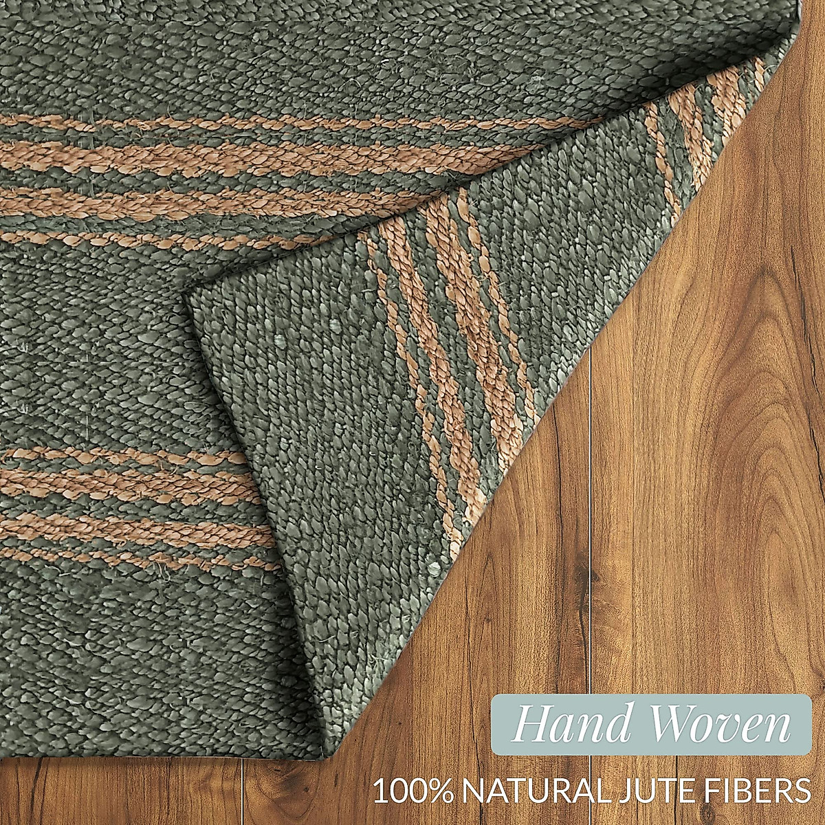 Barnyard Designs Jute Rug 2 x 3, Farmhouse Rug, Natural Rug, Woven Rug, Sisal Rug, Jute Area Rug, Tan Rug, Jute Runner Rug for Hallway, Bathroom, Entryway or Accent Piece