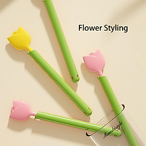 SUNFECILI 15pcs Magnetic Refrigerator Sealing Clip,Cute Tulip Shaped Food Packages Clips,Sealing Clip Bag Plastic Bag Chip Clips,Multi Functional Food Freshness Bag Clip with Storage Box