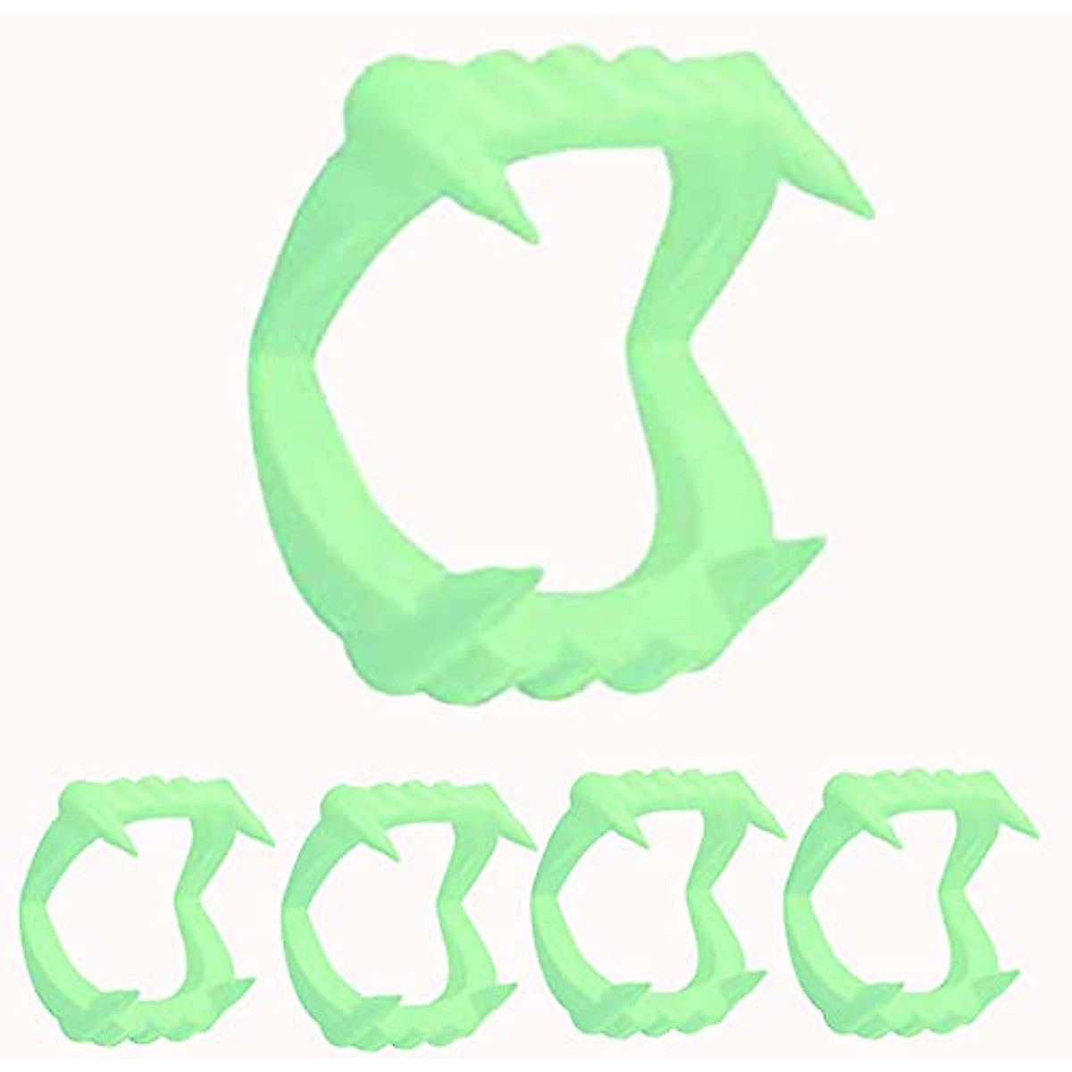 Halloween Teeth Glow in The Dark Fangs Teeth, Dress-Up, Pretend Play (24-Pack)