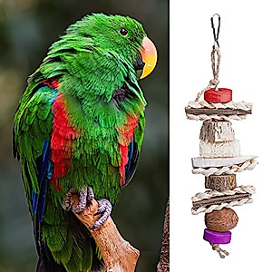 lamphle Parrot Bite Toy Exquisite Decompression Stable Pet Bird Parrot Bite Toy Compatible with Macaw Multicolor