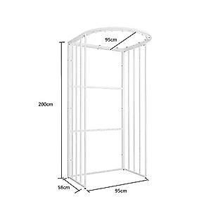 Clothing Store Fitting Room Curtain Frame, Portable Temporary Mobile Privacy Protection Dressing Room, Foldable Mall Simple Changing Room and Display Rack, 200x95x95cm (Gold Frame)