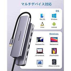 USB C Docking Station Dual HDMI Monitor, Newmight 7 in 1 USB C to Dual HDMI Adapter with 3 USB 3.0, PD 100W Charging, USB C 3.0, USB C Hub Multiport Adapter for Dell, HP, MacBook, iPhone 15 Series