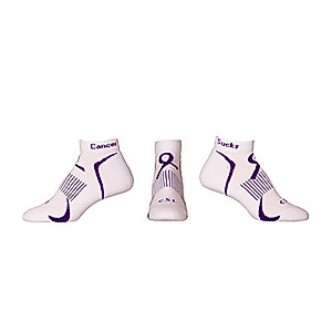 C.S.I. Awareness Cancer Sucks Low Cut Sock Made in the USA