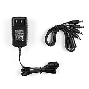 Amcrest 4-Camera 12V Power Supply for 960H, 720p/1080p HDCVI, and Analog Security Cameras (Black)