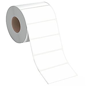 600 PCS White Rectangular Stickers, Blank Write On Labels Self-Adhesive Stickers Roll White Name Tags with Permanent Adhesive for File Folders Office School Supplies(1.6” x 0.75”)