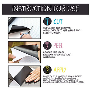 Kassa X-Large Chalkboard Wallpaper - Clear | 1.4ft x 8ft Adhesive Paper Roll | Includes 3 Markers & Eraser Cloth | Peel & Stick on a Wall, Table & Desk | Ideal for Use at Home, School, Office & More