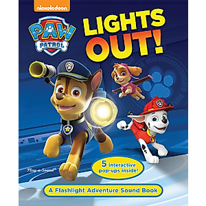 Nickelodeon PAW Patrol Chase, Marshall, Skye and More! - Light the Way! Pop-up Board Book and Sound Flashlight Toy Set - PI Kids (Play-A-Sound)
