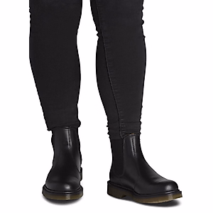 Dr. Martens Women's Leonore Burnished Wyoming Leather Boot, Black, 3 Medium UK (5 US)