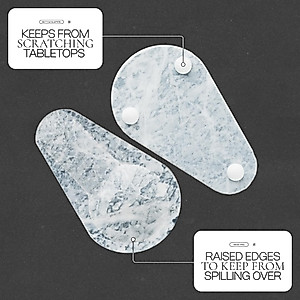 Spoon Rest - Marble Utensil Holder - Spoon Holder for Stove - Kitchen Spoon Rest - Modern Utensil Rest - Versatile Spoon Rest for Kitchen Counter - Marble Spoon Rest by Paumy