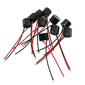 Maxmoral 10pcs DC 12V 85dB Active Buzzer Mini Electronic Buzzers Wired Connector
