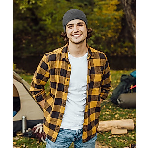 Original Beanie Cap - Soft Knit Beanie Hat - Warm and Durable (Forest Green)