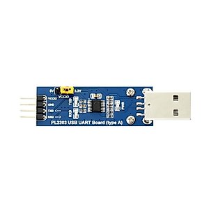 Waveshare PL2303 USB to UART (TTL) Communication Module V2 USB-A Connector Compatible with 1.8V/2.5V/3.3V/5V Logic Level Supports Windows XP/7/8/10/11/