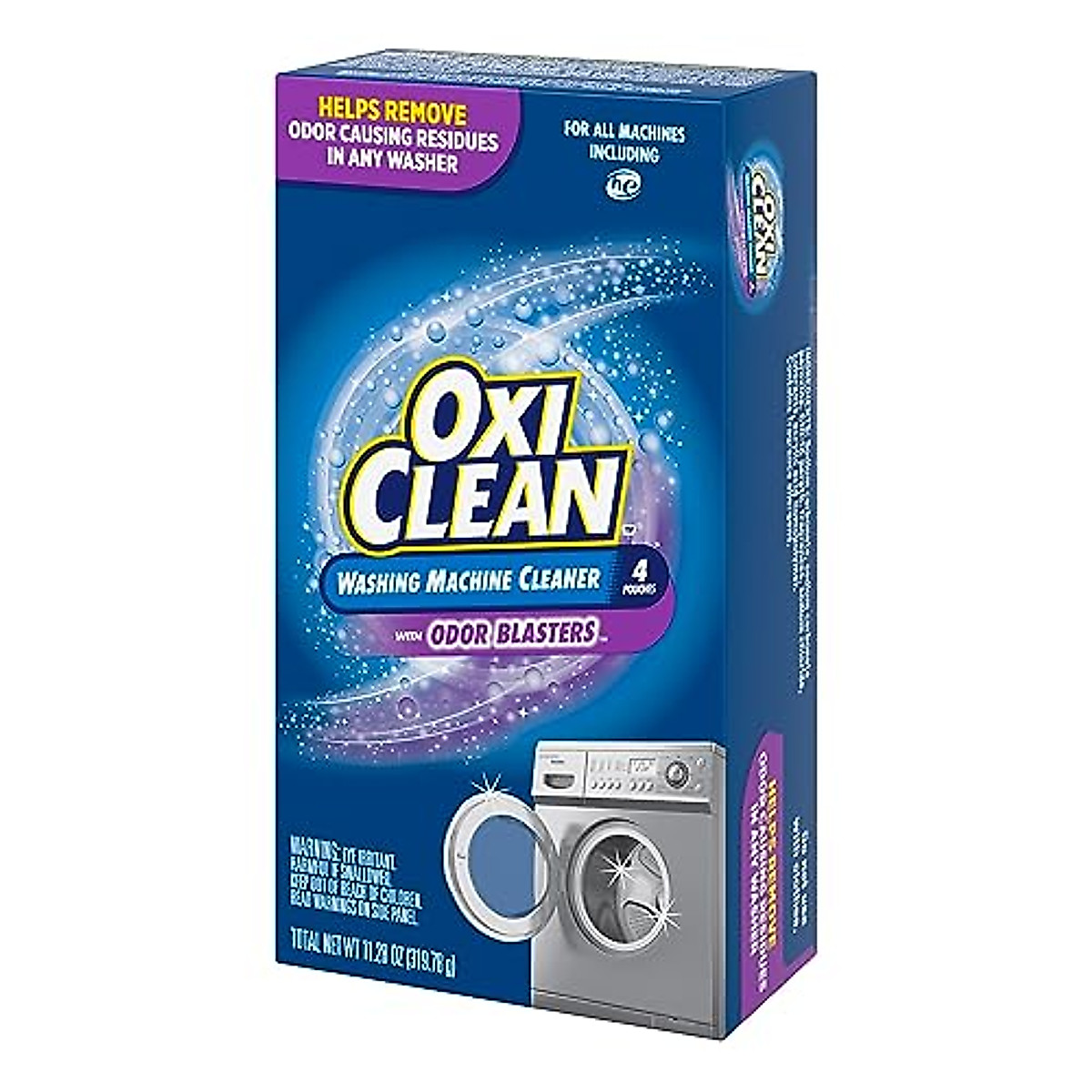 OxiClean Washing Machine Cleaner with Odor Blasters, 4 Count