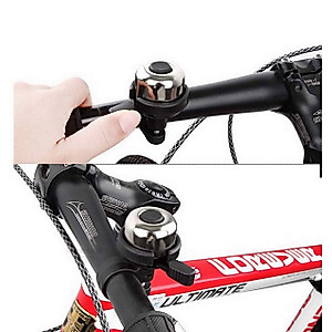 Emoly Bike Bell, 2 Pack Brass Mini Bicycle Ring Bell for Mountain Bike Road Bike Kid Bike Accessories (New, Black)