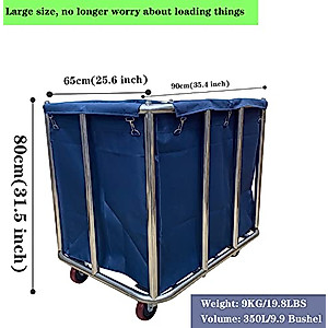 XIJIXILI Laundry Basket with Wheels Industrial 12 Bushel (400l) Collapsible Laundry Hamper Commercial Large Heavy Duty Rolling Laundry Cart Waterproof Laundry Trucks For Home Organizer Storage