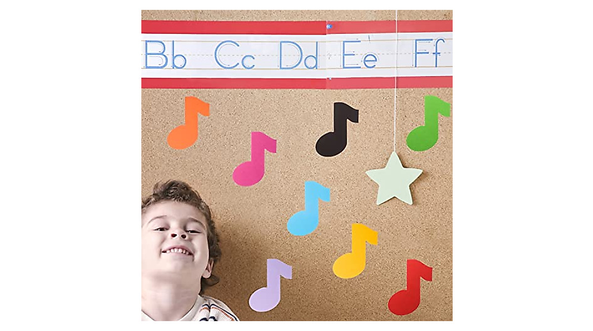 72 Pcs Colorful Music Note Cutouts for Parties & Decor