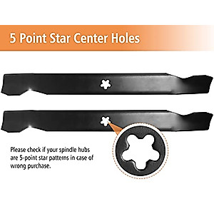 budrash 532138971 Mower Blades for Craftsman/Hus qvarna/Poulan 42" Lawn Tractor, 138498 High Lift Blades for Craftsman LT1000 DYT4000, Hus qvarna YTH18542, Replace 127843 531307224, 2 Pack