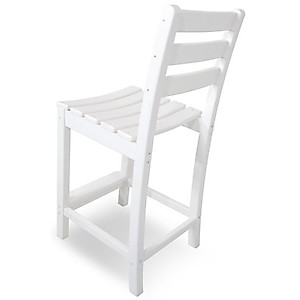 Trex Outdoor Furniture Monterey Bay Counter Side Chair, Classic White
